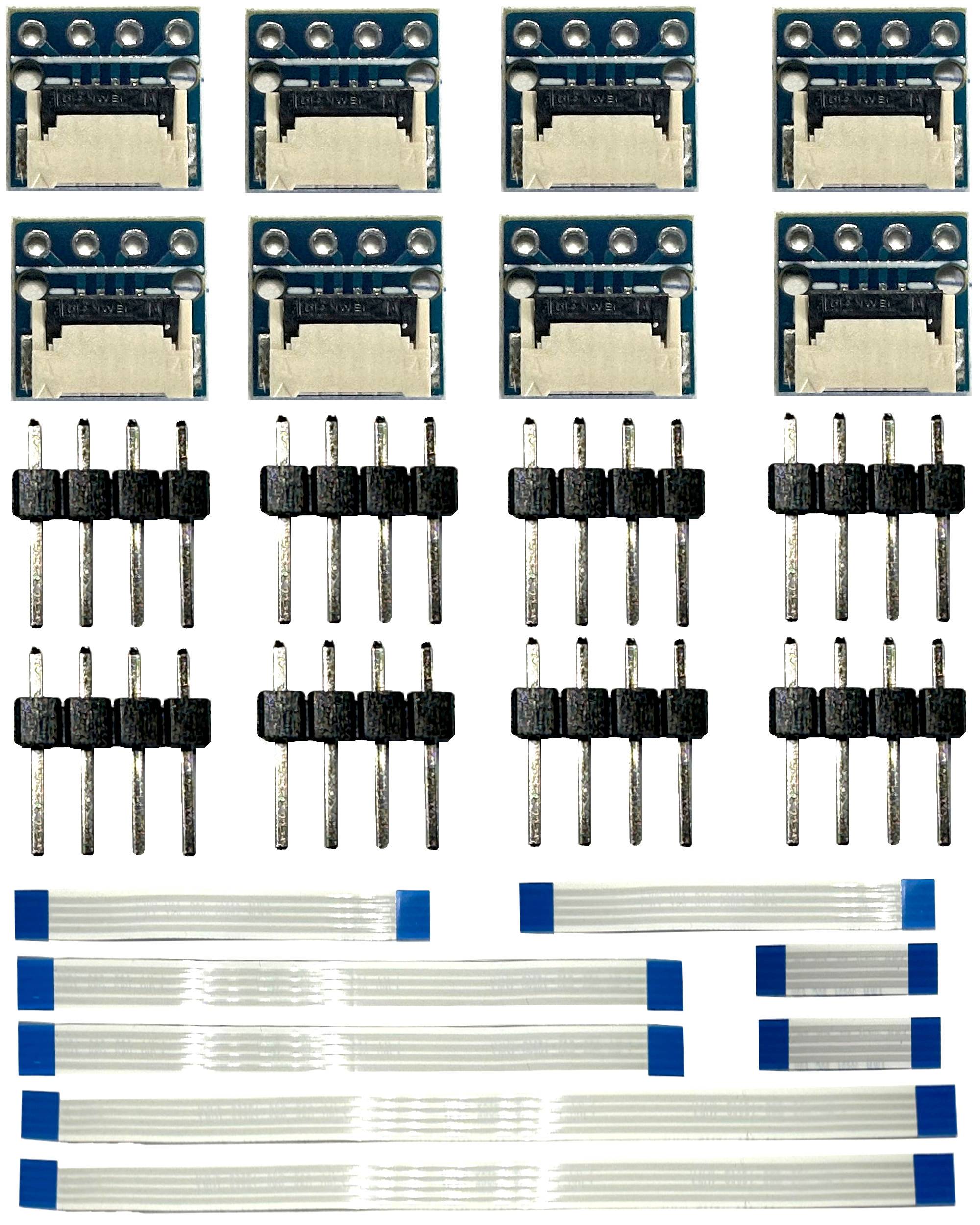 Mini DIP Pitch 2.54mm to FPC-4PIN Pitch 1.0mm Cable Double-side Socket ...