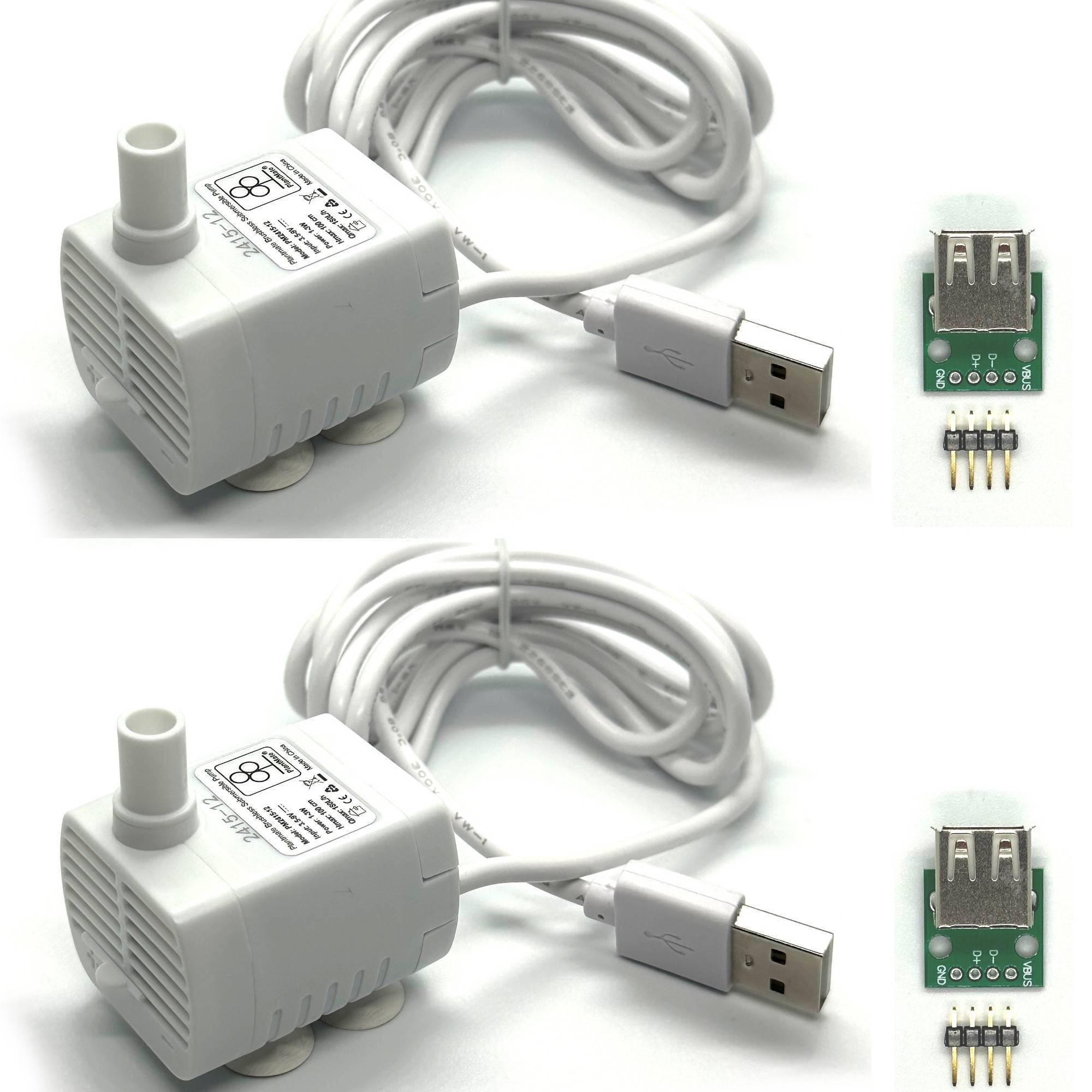 Plantmate USB DC 3.5V-9V Brushless Submersible Mini Water Pump (2 Pack ...